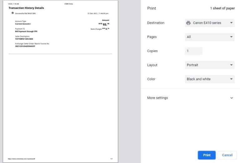Cara Dapatkan Resit CIMB Clicks Dengan Mudah